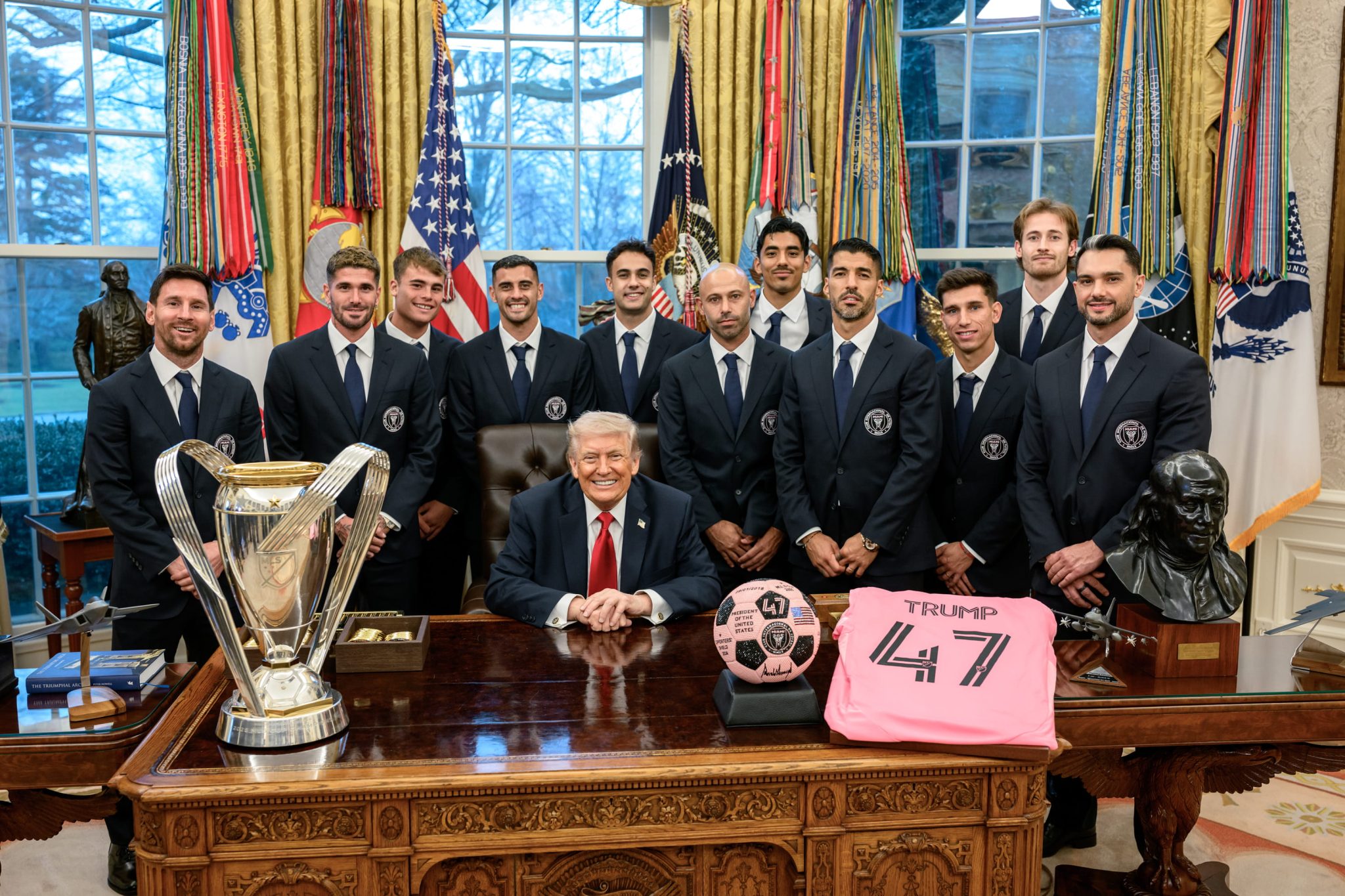 Inter Miami celebró el triunfo de la MLS Cup en la Casa Blanca